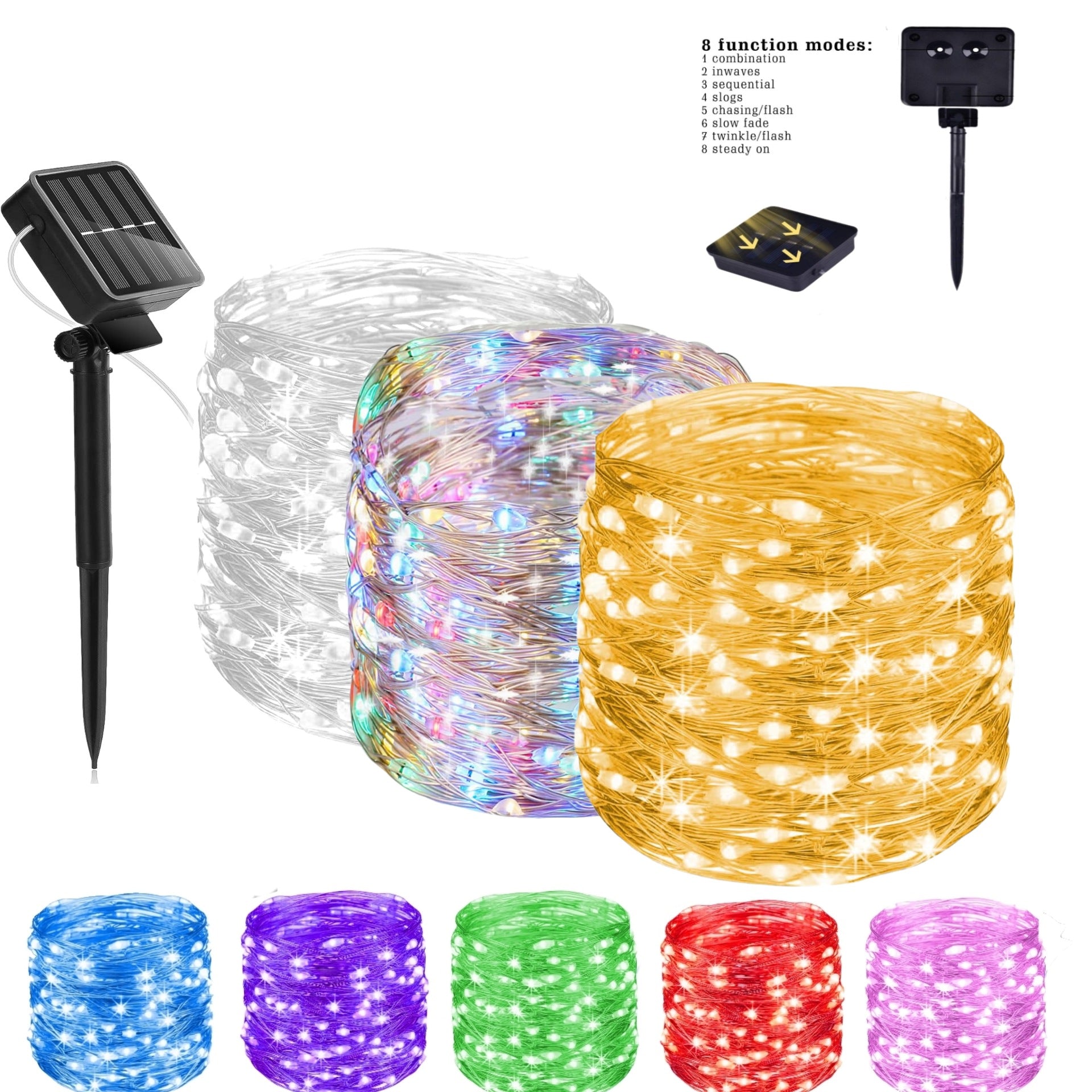 LED Solar Colored Lights Outdoor Waterproof Courtyard Decoration ...